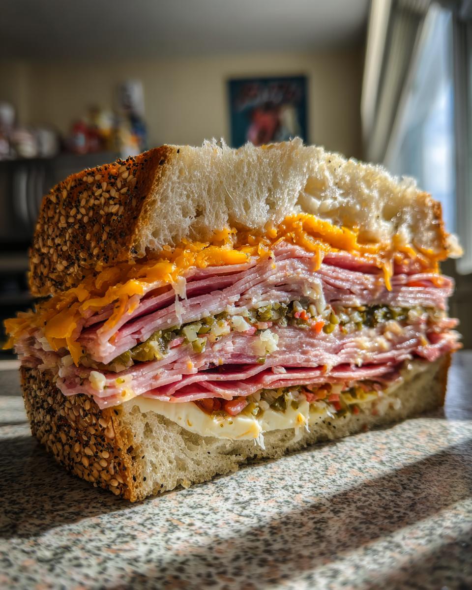 Amazing Muffuletta Sandwich: 4-Hour Flavor Meld